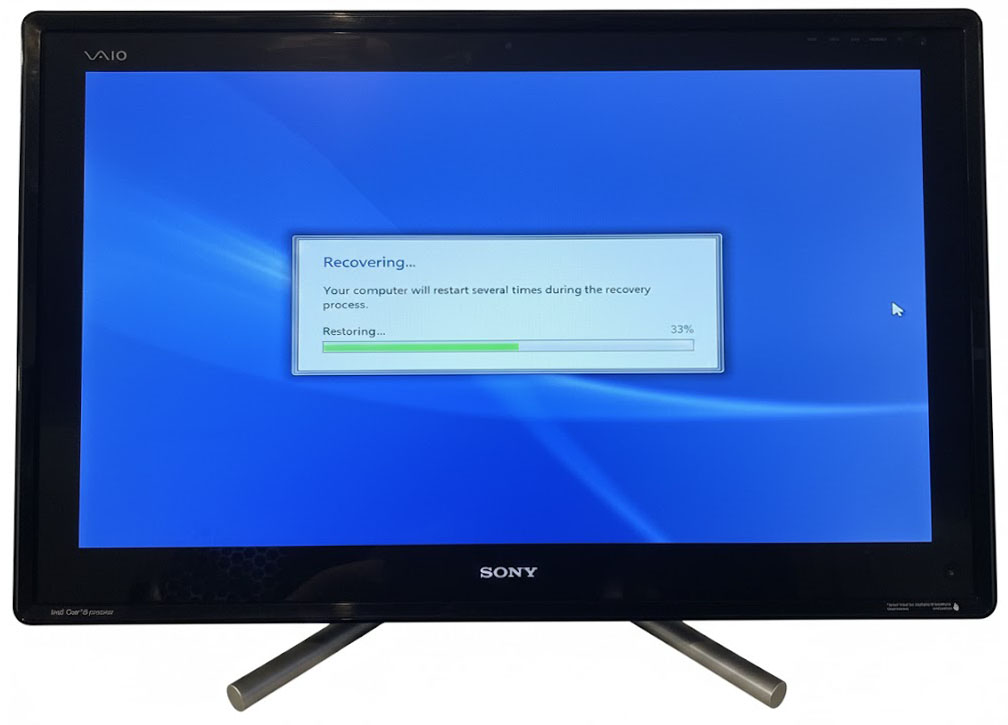 Sony VAIO VPCL222DFX (AIO) — Factory Recovery | Purely Computing